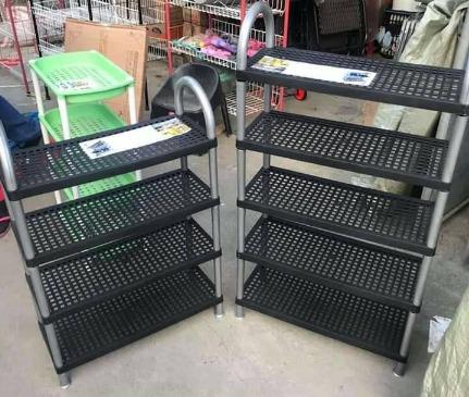 MEGABOX 4-LAYER SHOE RACK - BLACK, Furniture & Home Living, Office ...