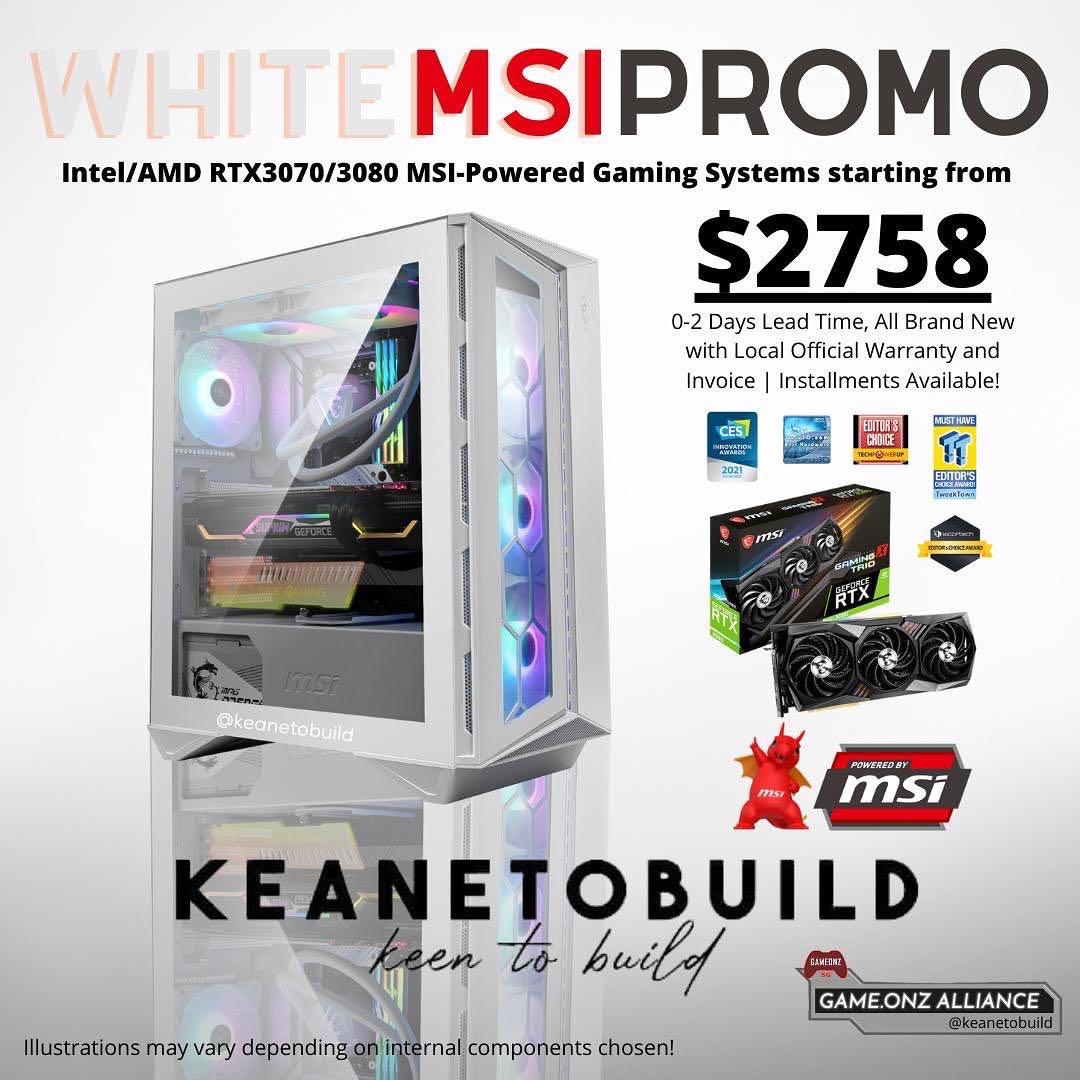 MSI POWERED GUNGNIR 111R WHITE THEMED GAMING PC BUILDS | INTEL CORE I5 ...