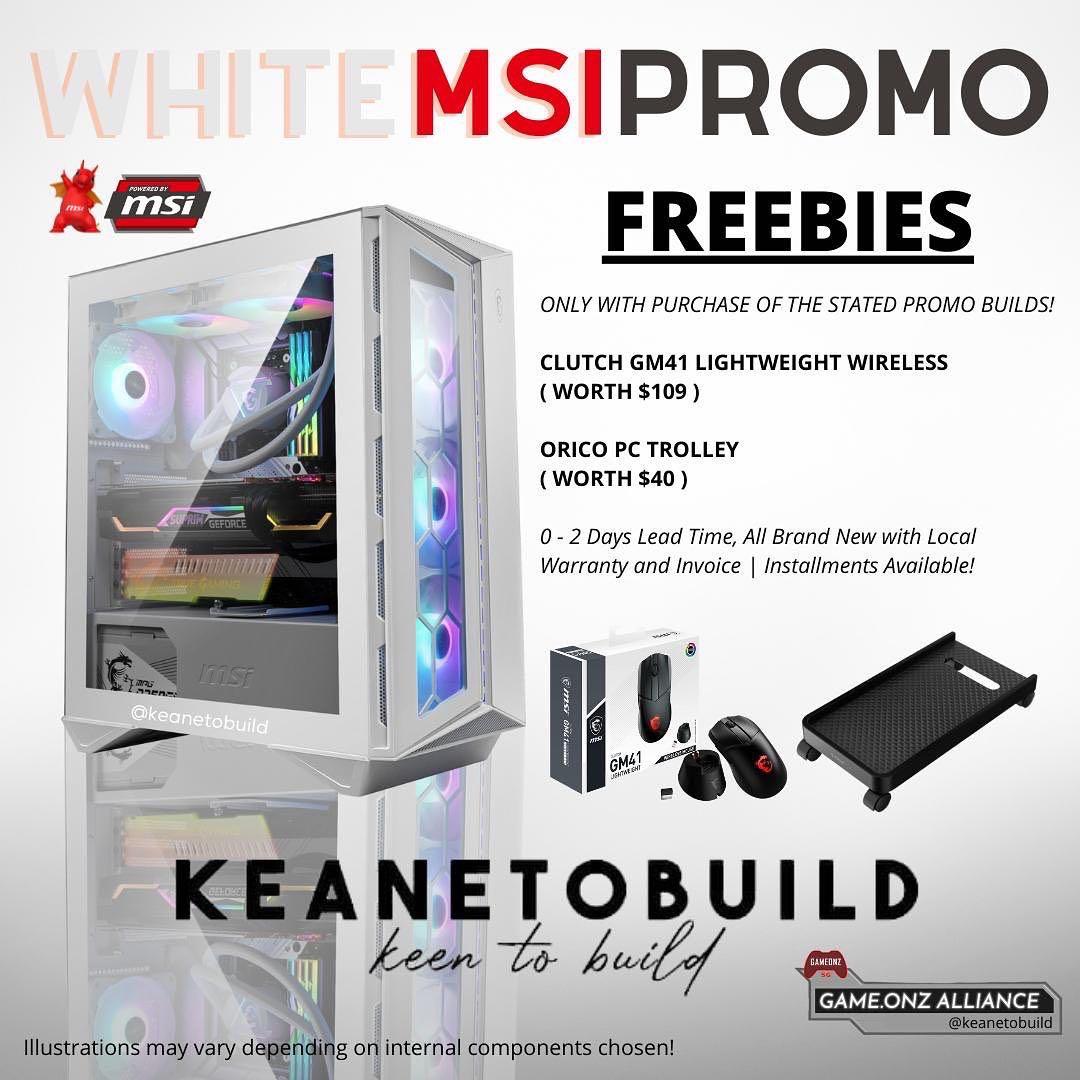 MSI POWERED GUNGNIR 111R WHITE THEMED GAMING PC BUILDS | INTEL CORE I5 ...