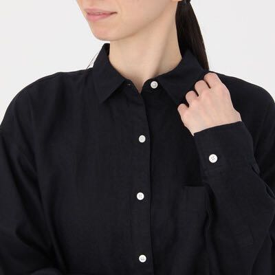 Muji Linen “coat”, Women's Fashion, Tops, Longsleeves on Carousell