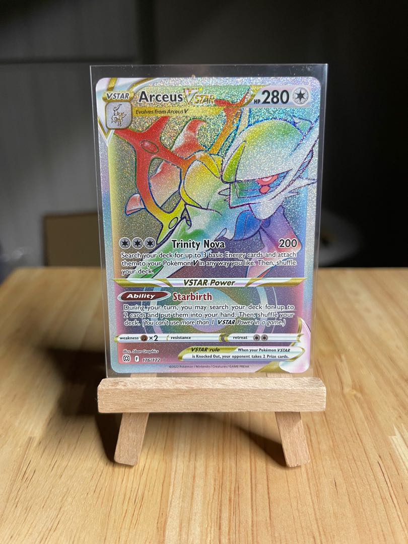 Pokemon Brilliant Stars - Rainbow Arceus, Hobbies & Toys, Toys & Games ...