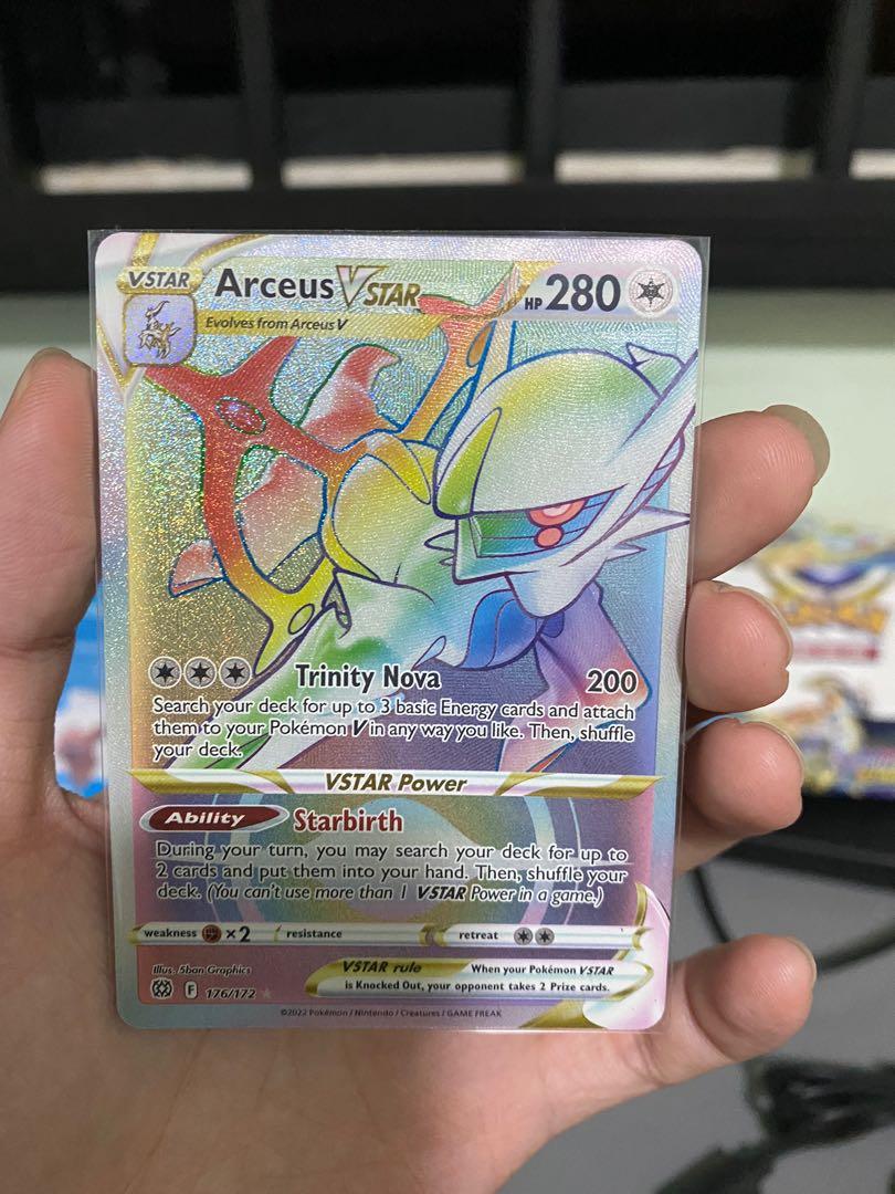 Pokemon Tcg Brilliant Star Rainbow Rare Arceus Vstar, Hobbies & Toys ...