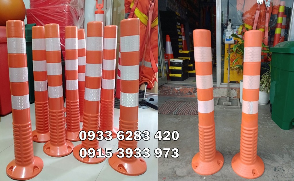 Rubberized Bollard Post Orange 30", Commercial & Industrial, Industrial ...
