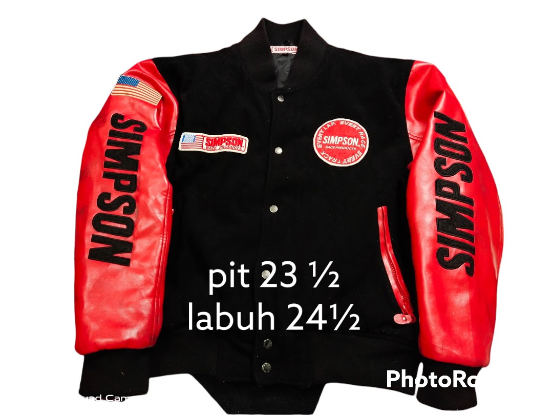 SIMPSON RACING JACKET LEATHER, Motorbikes on Carousell