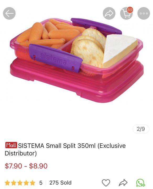 Sistema Split Food Container, Furniture & Home Living, Kitchenware ...