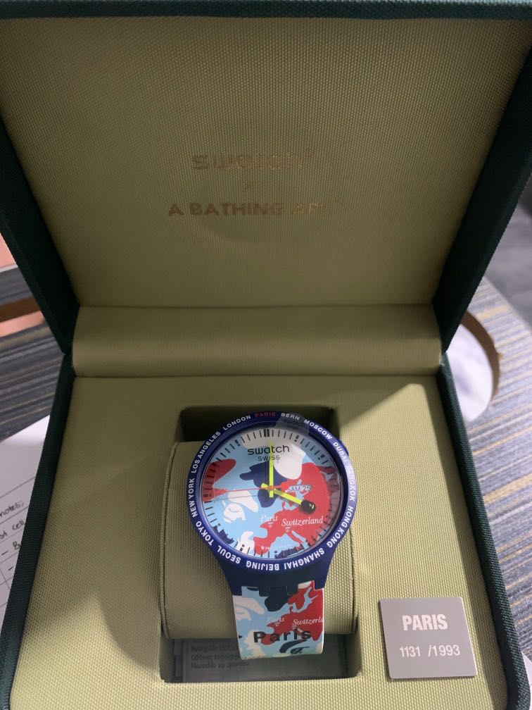 Swatch x bape watch, Luxury, Watches on Carousell