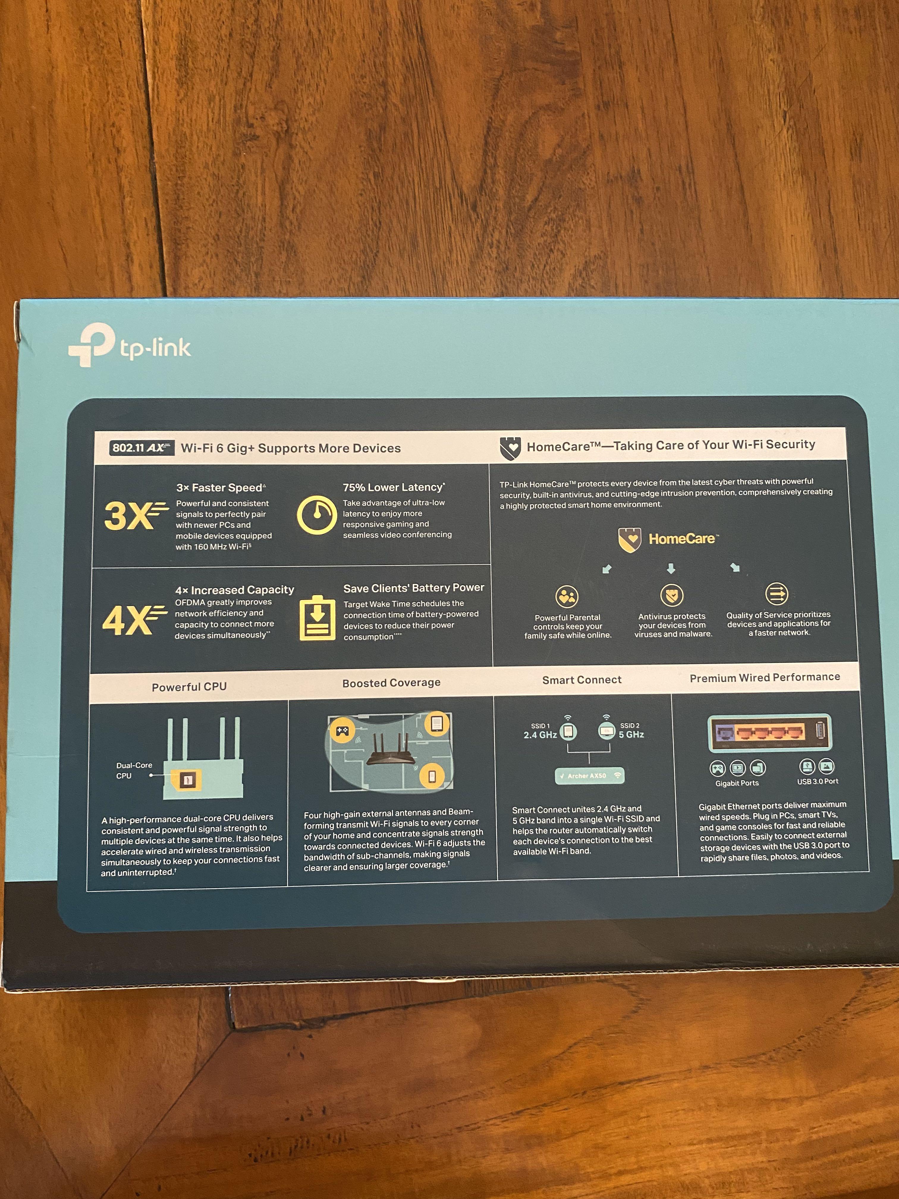 TP-Link Archer AX3000 Dual Band Gigabit Wifi 6 router, Computers & Tech ...