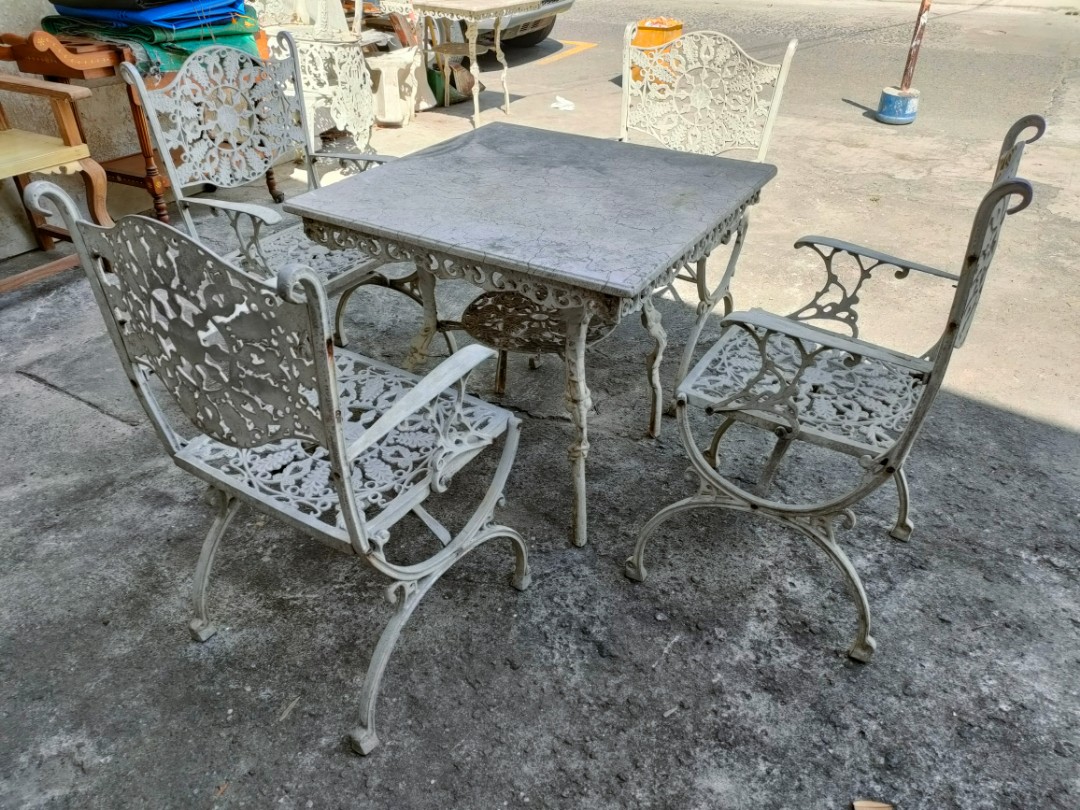 Vintage garden set, Furniture & Home Living, Outdoor Furniture on Carousell
