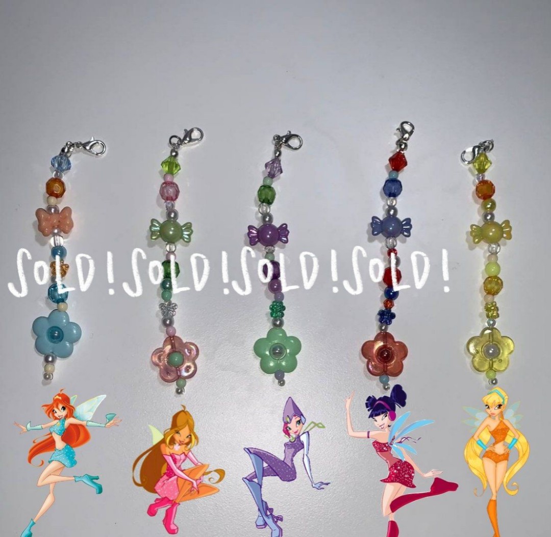 winx club inspired beaded keychains, Hobbies & Toys, Stationery & Craft ...