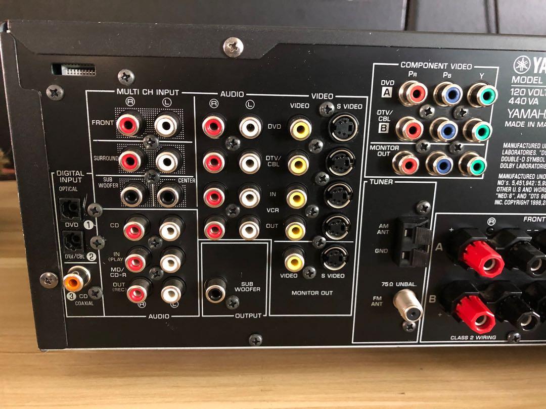 Yamaha HTR 5840 6.1 Ch. DOLBY Sur Sound AV 600W Receiver w/ remote 110v ...