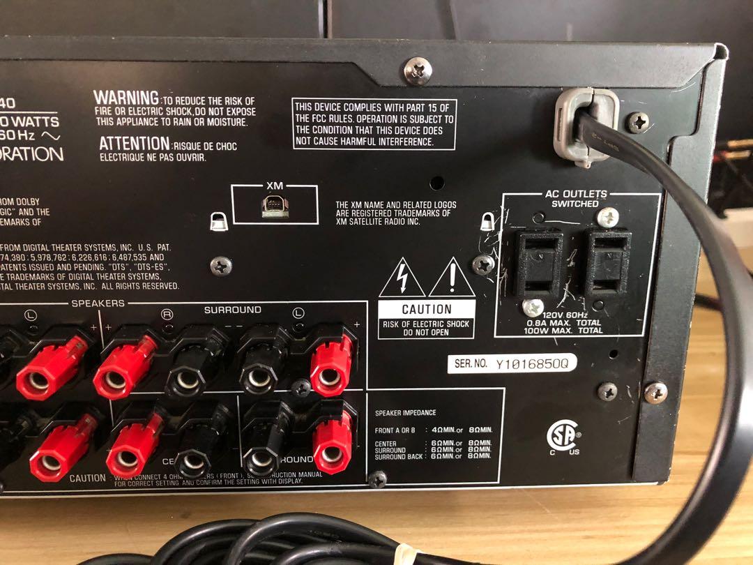 Yamaha HTR 5840 6.1 Ch. DOLBY Sur Sound AV 600W Receiver w/ remote 110v ...