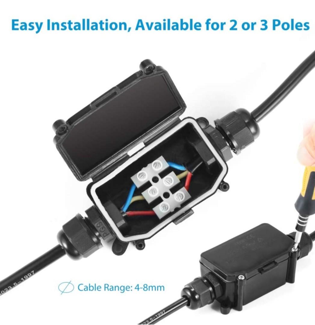 2 way Junction box outdoor waterproof IP66, TV & Home Appliances ...