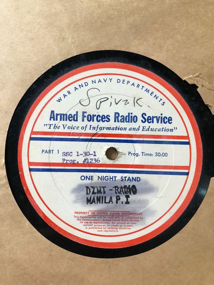 Armed Forces Radio Service 33 1/3 RPM Record Vinyl, Hobbies & Toys ...