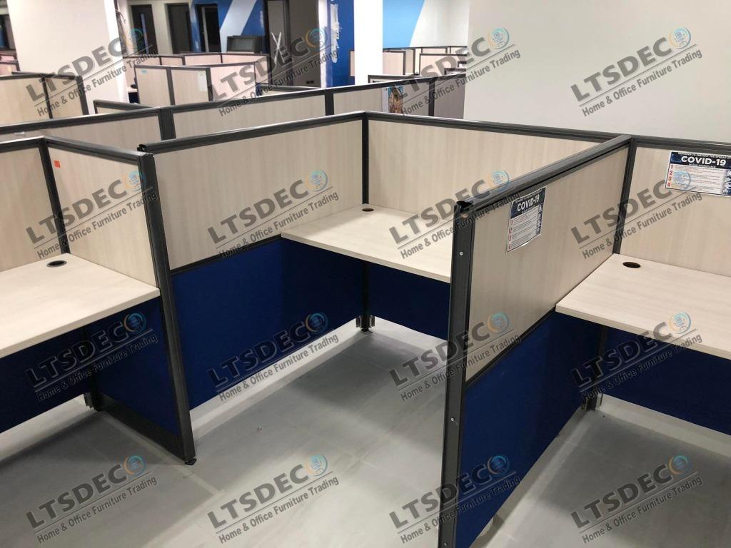 call center table with sharing panel office partitions, Furniture ...