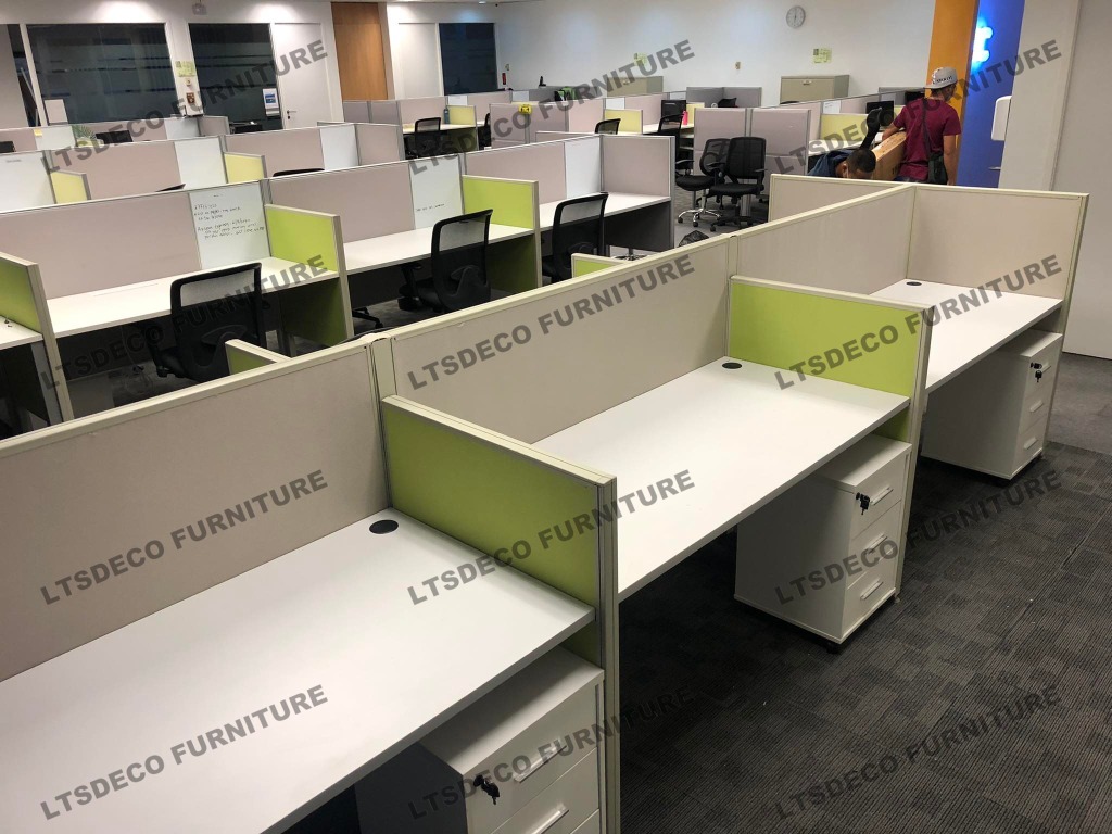 call center table with sharing panel office partitions, Furniture ...