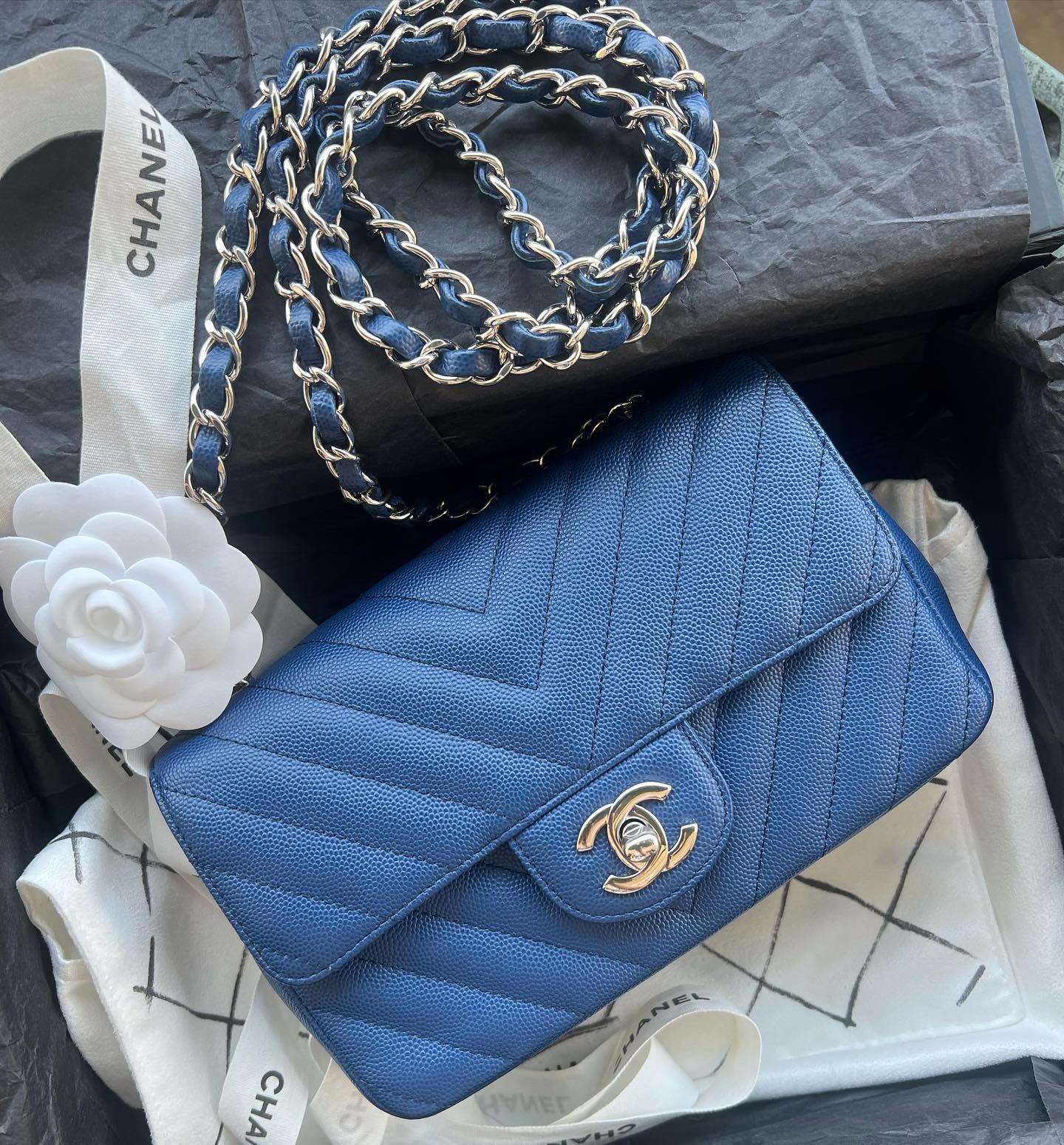 Chanel mini rectangular in caviar, Luxury, Bags & Wallets on Carousell