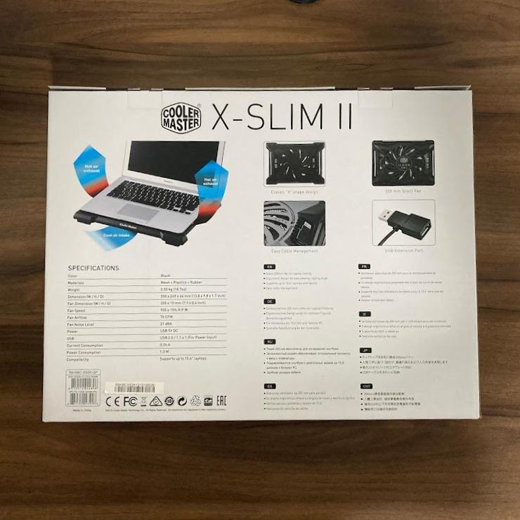 Cooler Master NOTEPAL X-SLIM II, 15.6" Laptop Cooling Pad, Computers ...