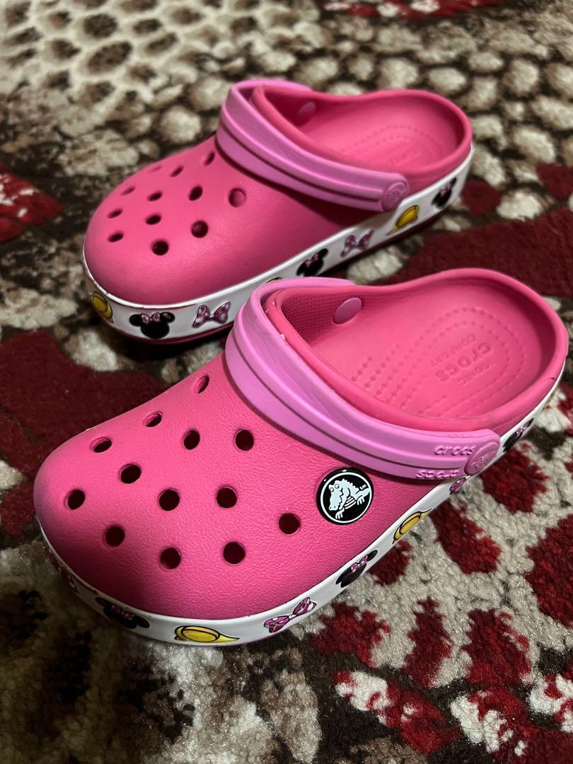 Crocs iconic Minnie mouse, Babies & Kids, Babies & Kids Fashion on ...