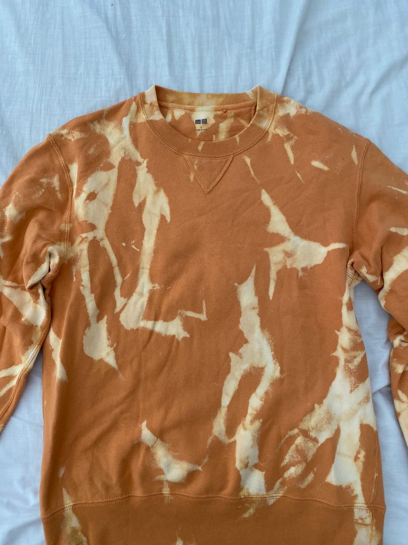 Custom bleach dyed Uniqlo sweater, Men's Fashion, Coats, Jackets and ...