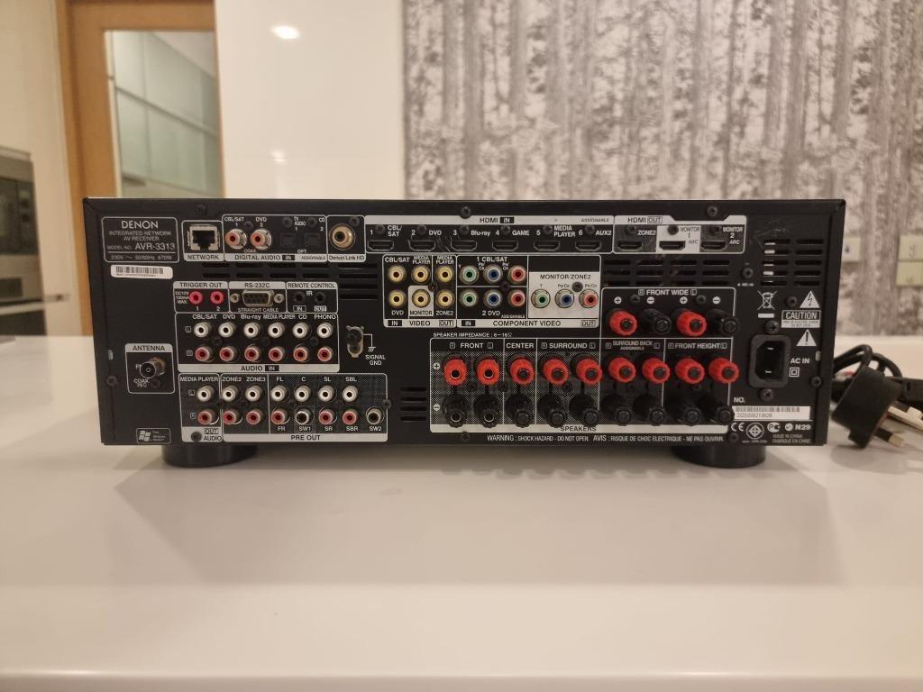 Denon AVR-3313 7.2-Channel Integrated Network A/V Receiver, Audio ...