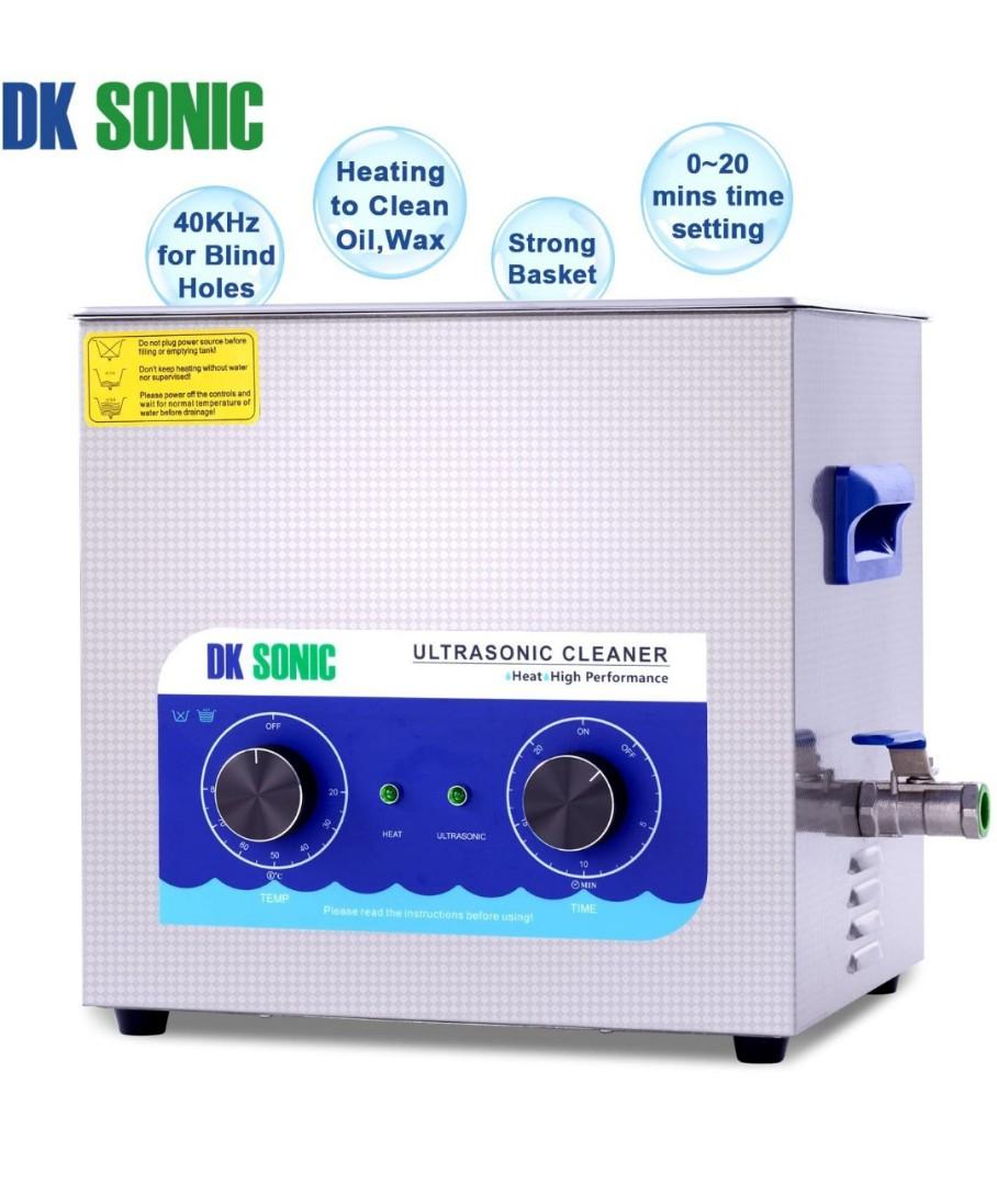 DK SONIC Ultrasonic Cleaner with Heater,Timer and Basket for Lab Tools ...