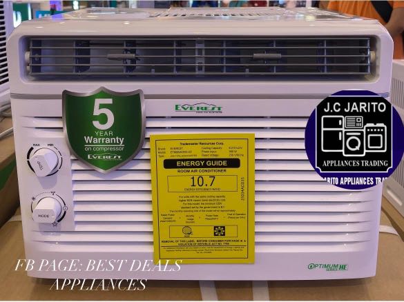 EVEREST .5hp and .6hp WINDOW TYPE AIRCON on SALE!, TV & Home Appliances ...