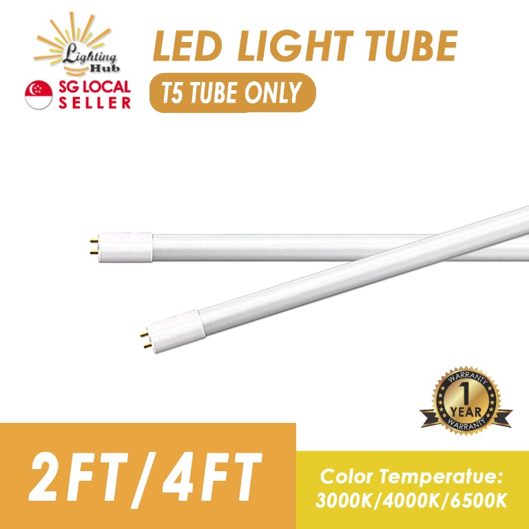 T5 LED TUBE ONLY (double-ended connection) 8W / 16W (2ft 4ft ...