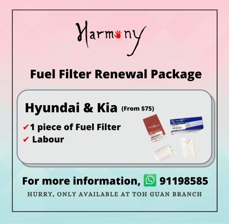 Fuel Filter Renew Package, Car Accessories, Car Workshops & Services on ...