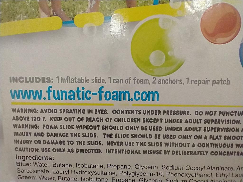 Funatic Foam Wipeout Water Slide 16ft NewUSA, Hobbies & Toys, Toys ...