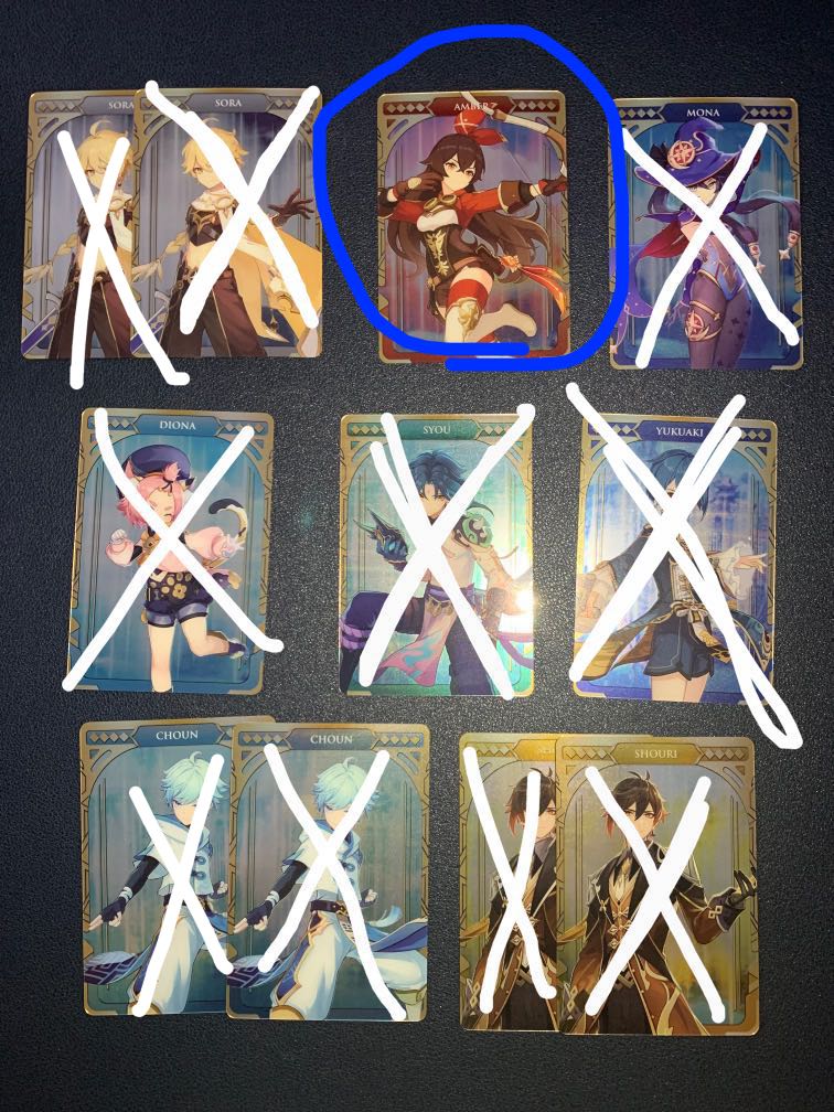 Genshin Impact Cards, Hobbies & Toys, Toys & Games on Carousell