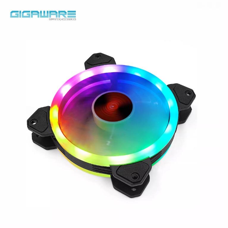 Gigaware RGB Single 12cm Chassis Cooling Fan 6Pin Computer Cooler ...