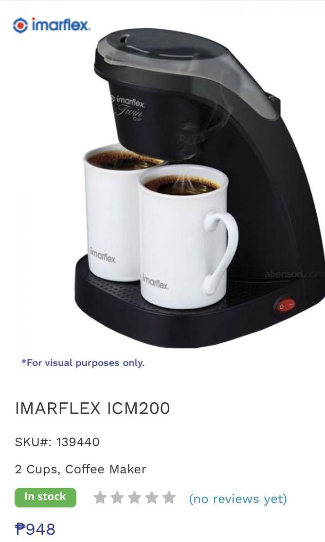 Imarflex twin cup coffee maker with box. Used once, TV & Home ...