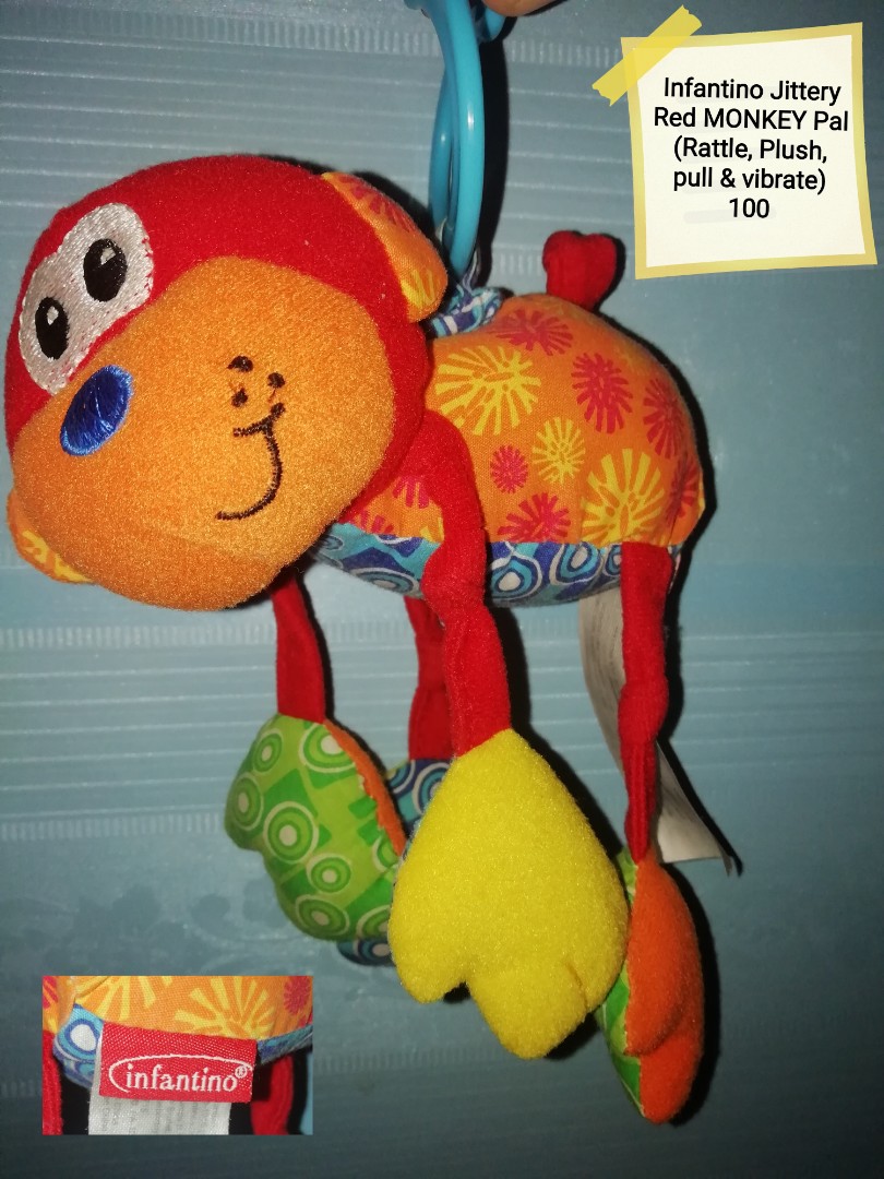 Infantino Jittery Red Monkey Pal, Babies & Kids, Infant Playtime on ...