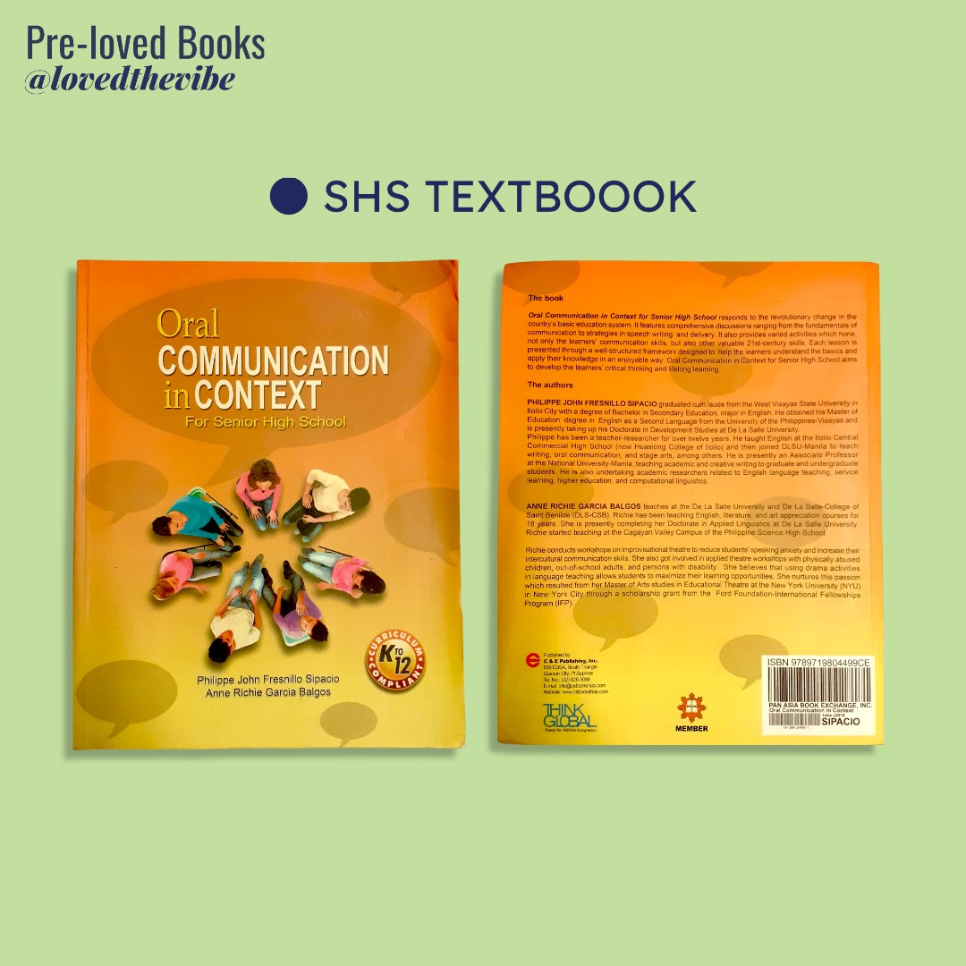 K-12 Senior High School Textbooks - Oral Communication, Creative Non ...