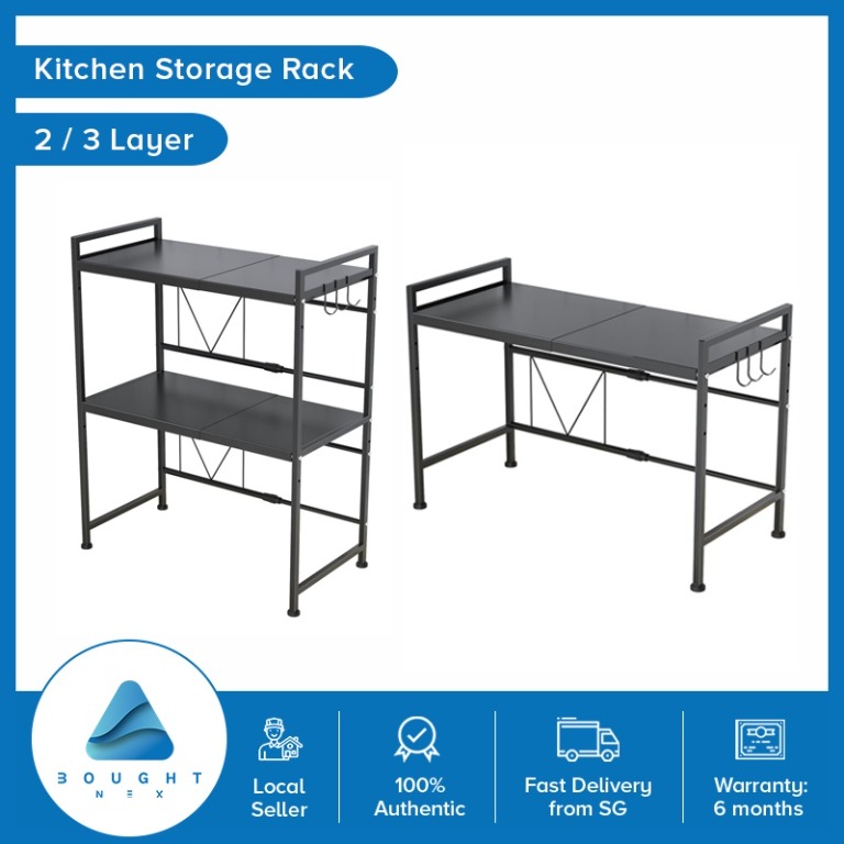 Kitchen Microwave Oven Storage Rack Oven Shelf Household One Layer Two ...