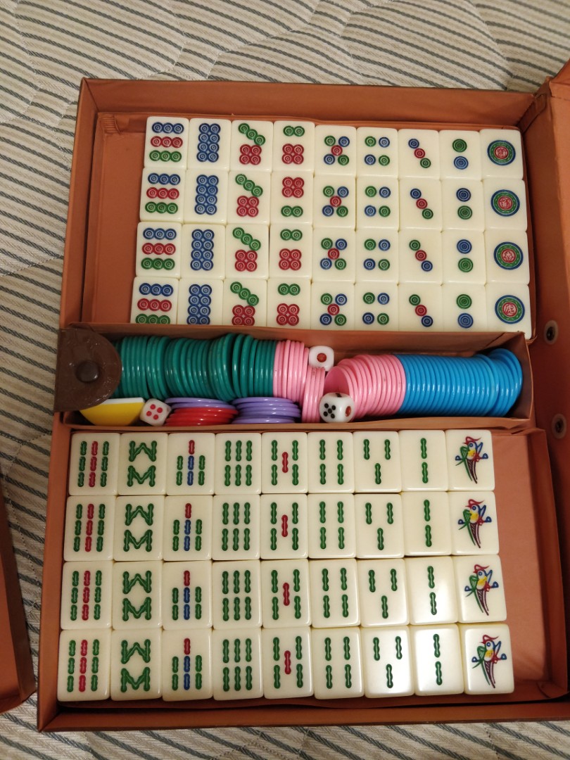 Mahjong Set A1 Marble back, Hobbies & Toys, Toys & Games on Carousell