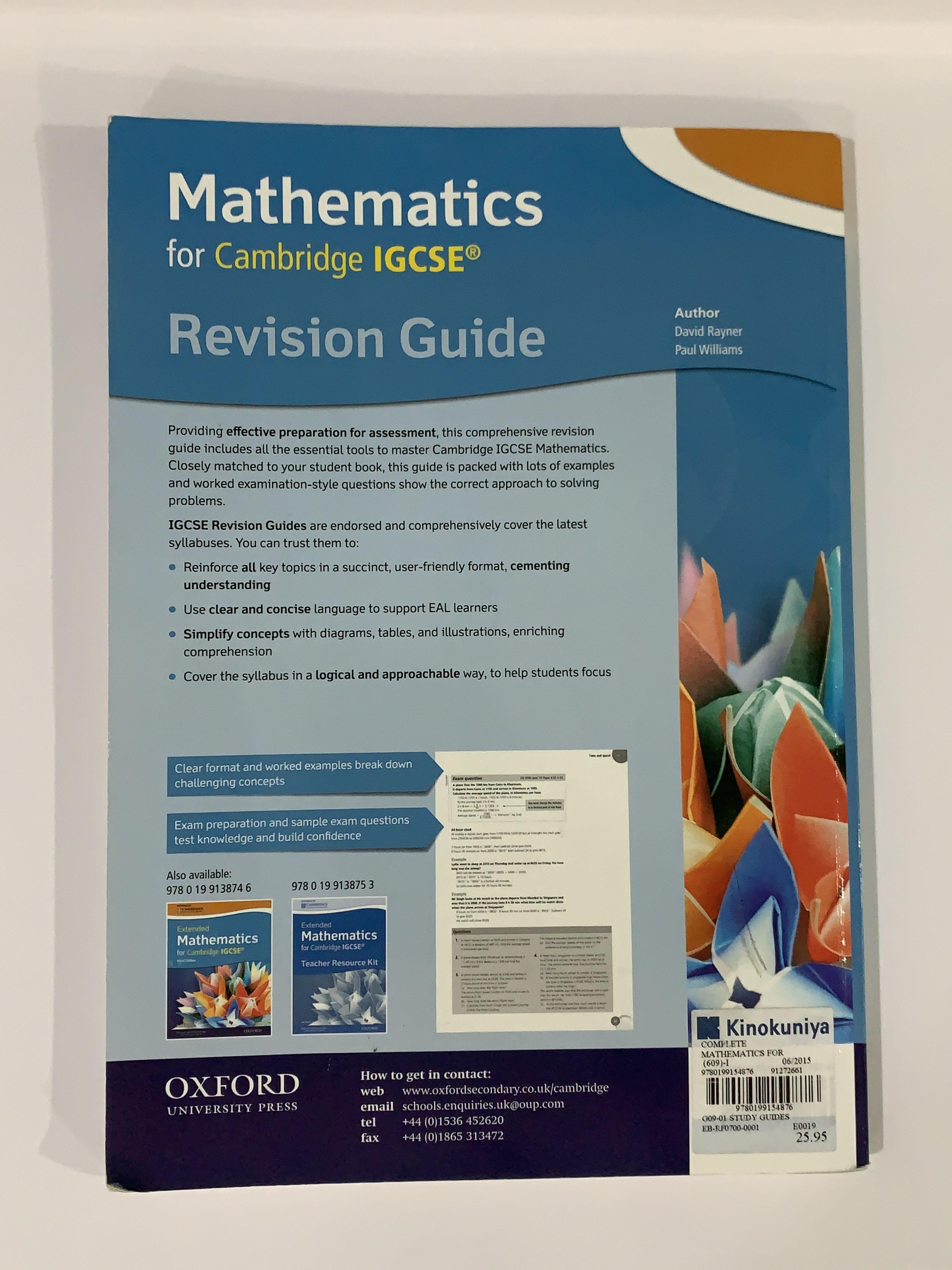 Mathematics Igcse Revision Guide Hobbies And Toys Books And Magazines Textbooks On Carousell