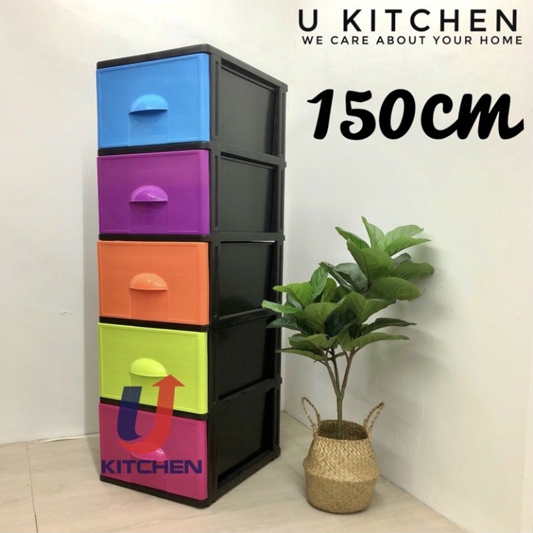 Maxonic 5 Tier Plastic Drawer / Cloth Cabinet / Storage Cabinet 9605 ...