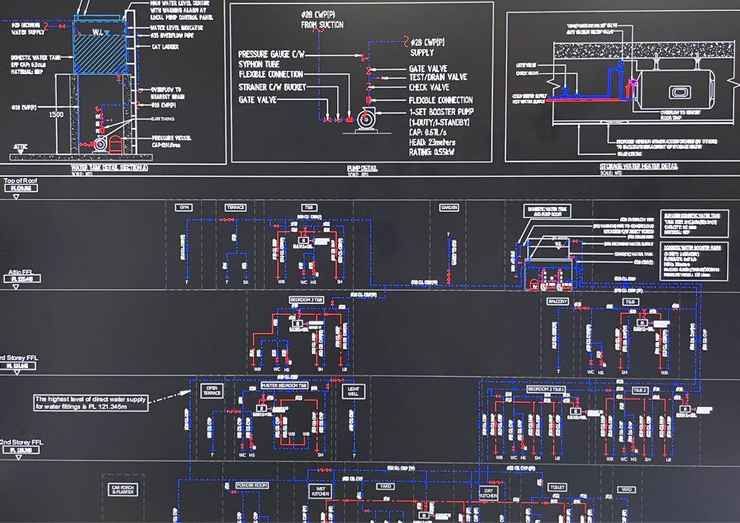 M&E drawings design & draft AutoCAD, Computers & Tech, Printers ...