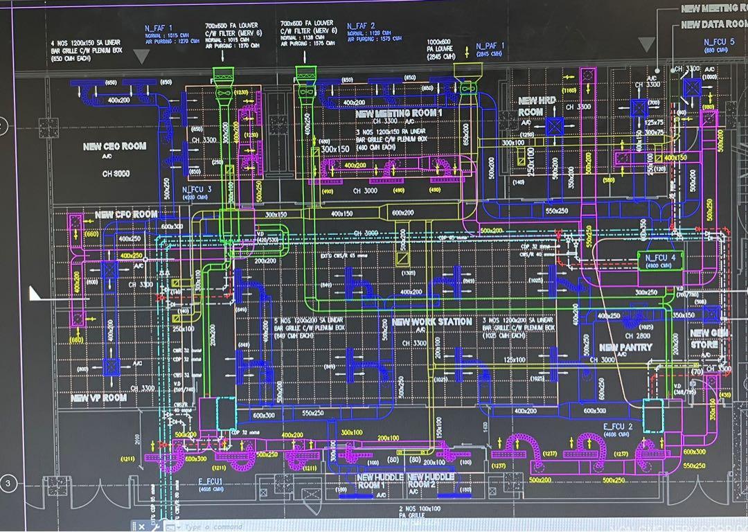 M&E drawings design & draft AutoCAD, Computers & Tech, Printers ...