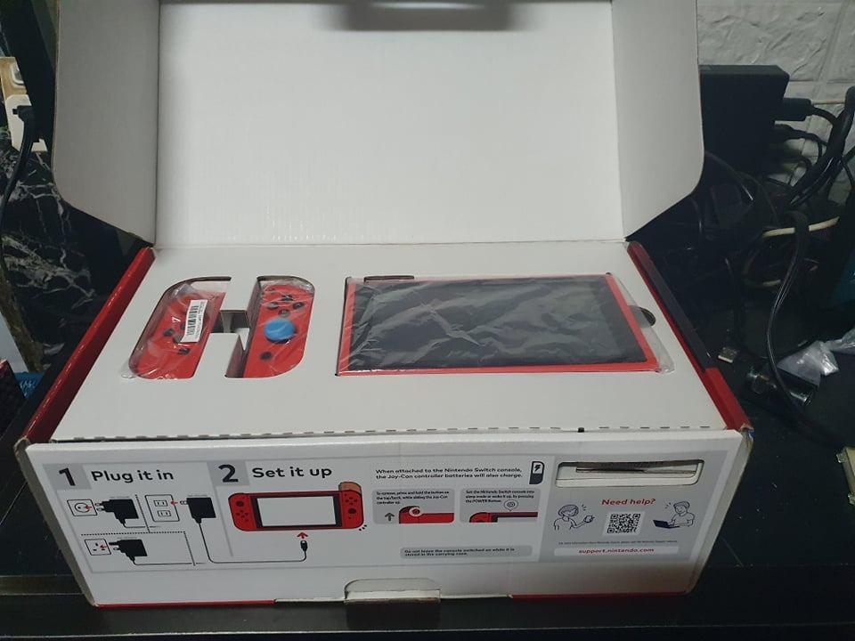 Nintendo Switch v2 Mario Red and Blue Edition, Video Gaming, Video Game ...