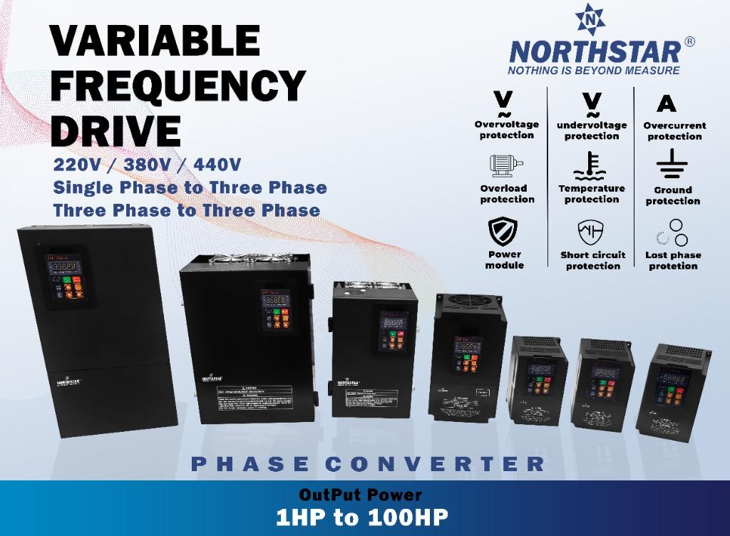 Northstar VFD Single Phase 220V to 3Phase 220V Phase Converter, Commercial & Industrial ...