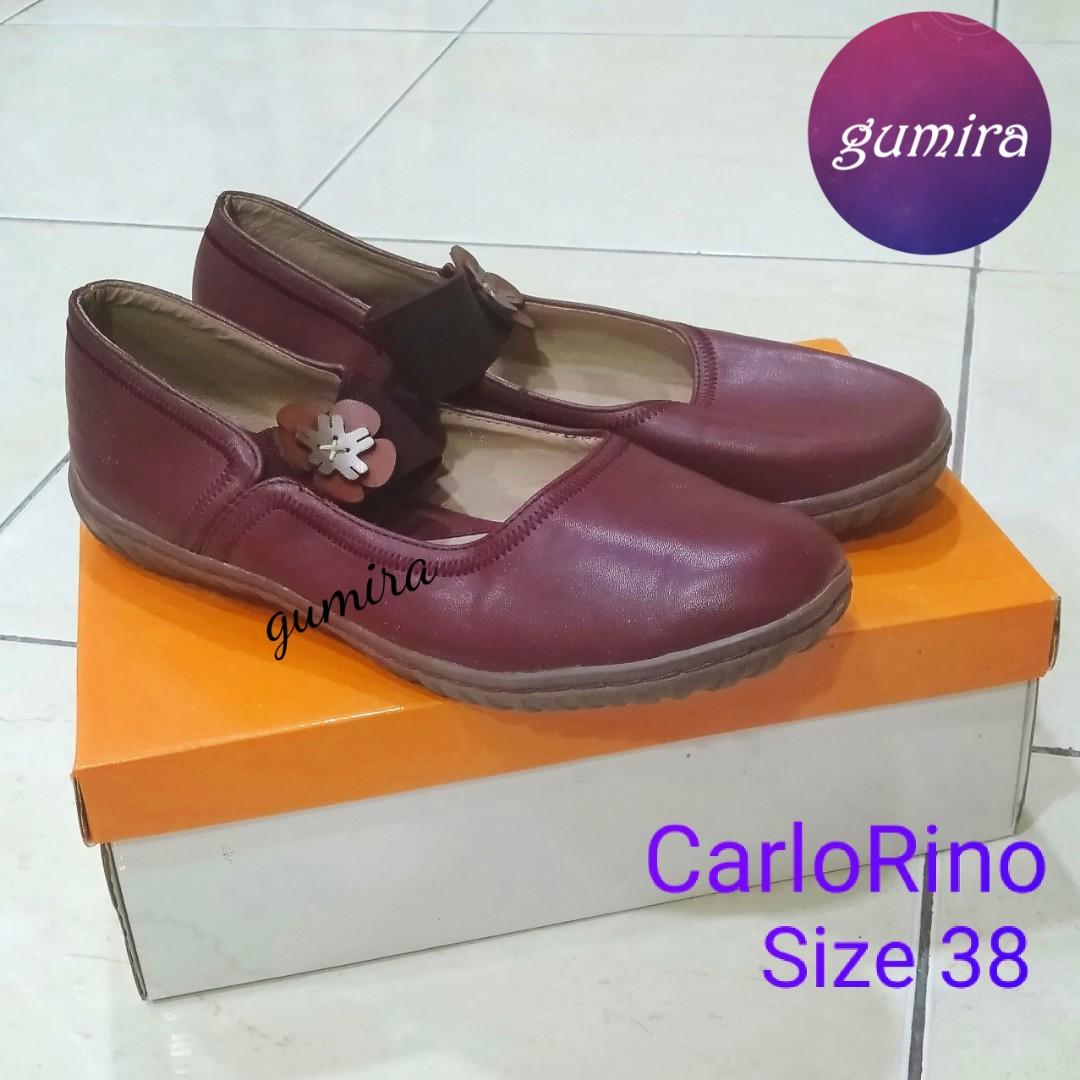 Original Carlo Rino Women Shoes Maroon Size 38, Women's Fashion ...