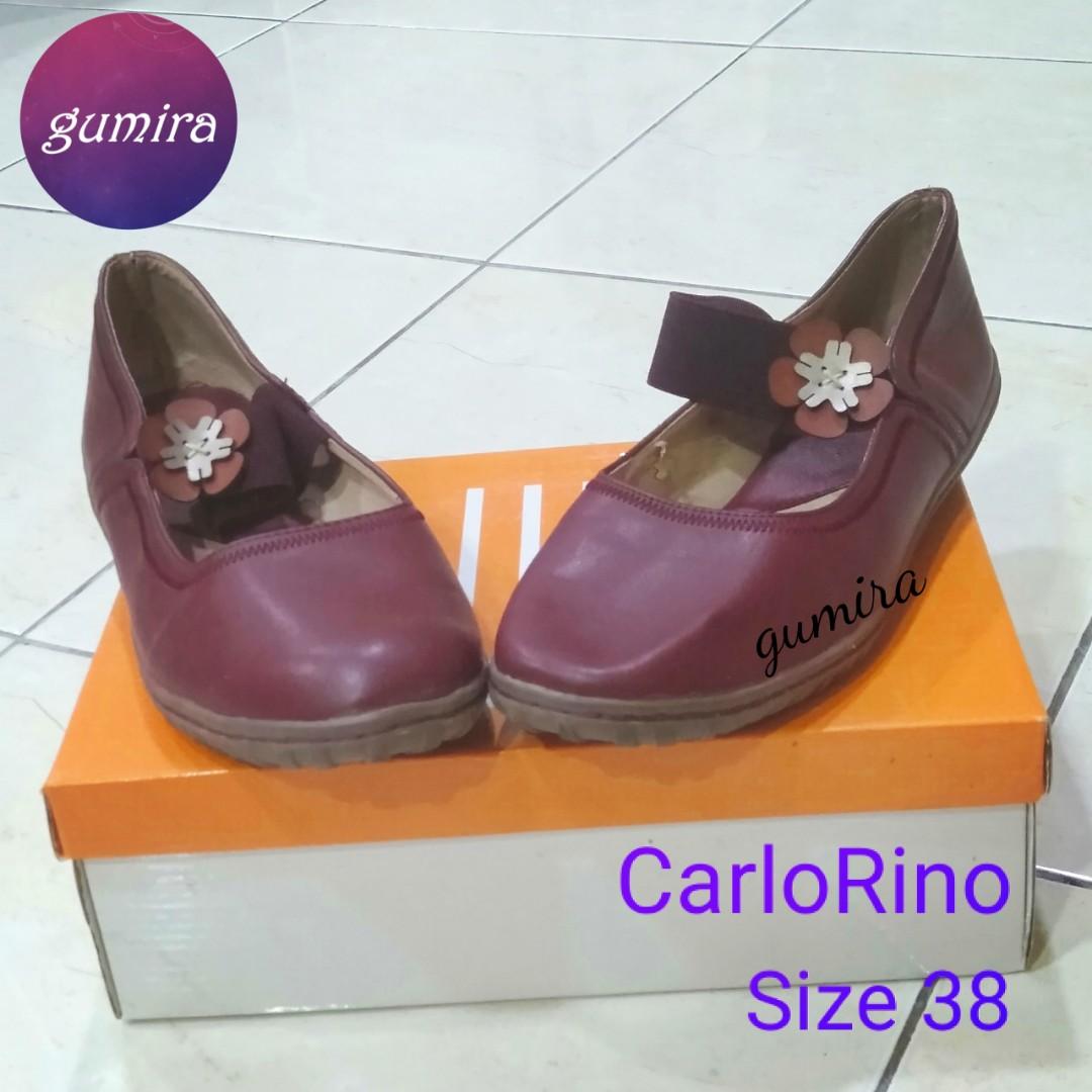 Original Carlo Rino Women Shoes Maroon Size 38, Women's Fashion ...