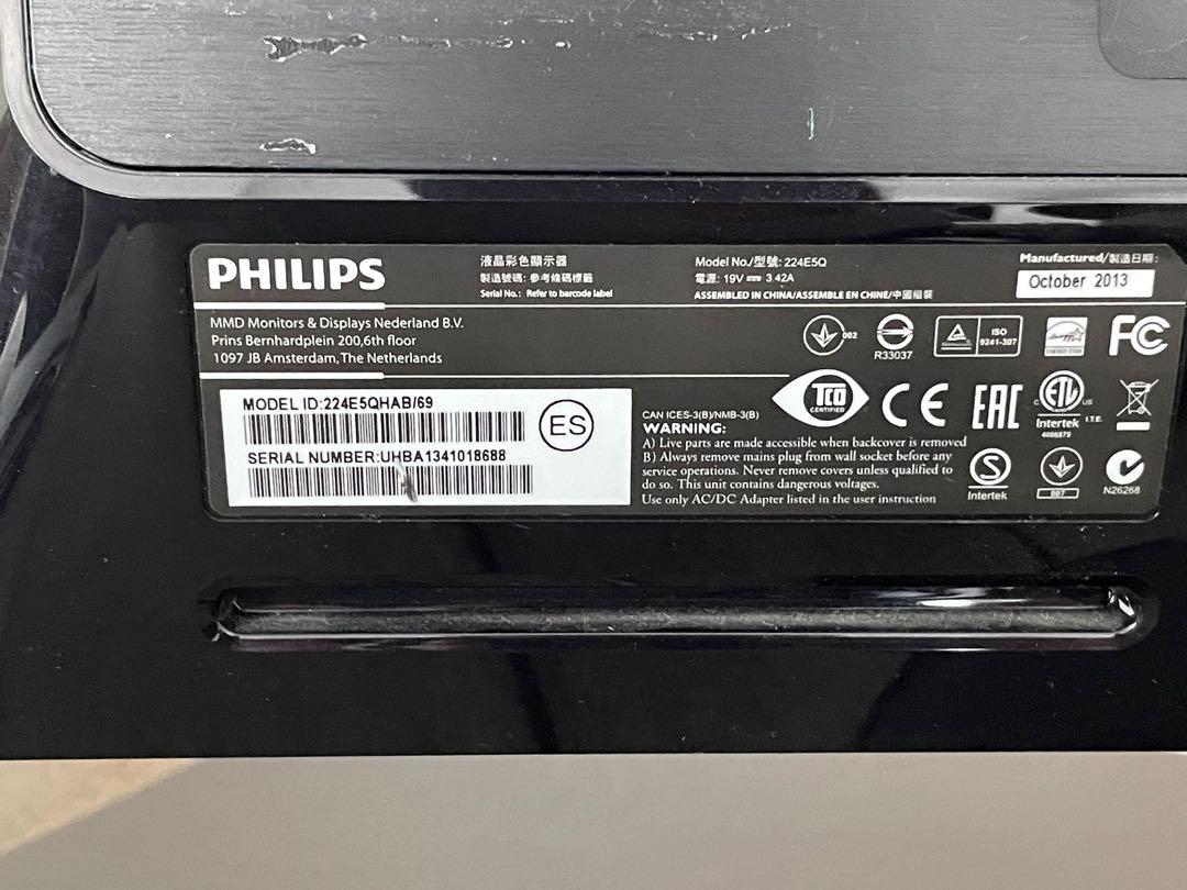 Philips 224E 22” HDMI Monitor, Computers & Tech, Parts & Accessories ...