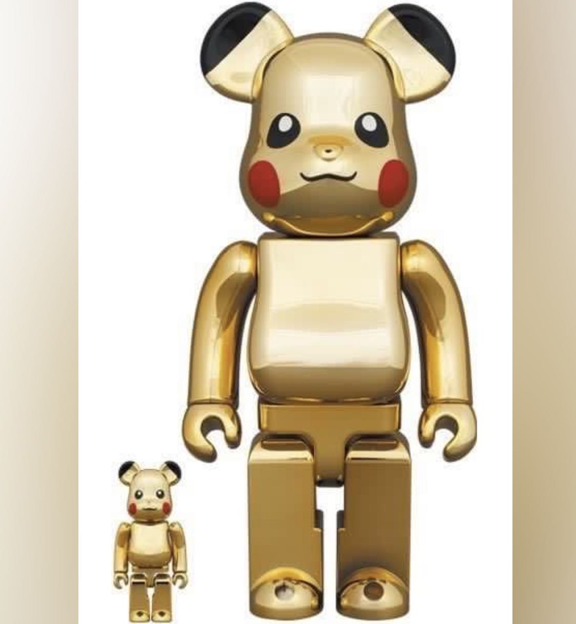 Pikachu chrome Bearbrick 400% + 100%, Hobbies & Toys, Toys & Games on ...