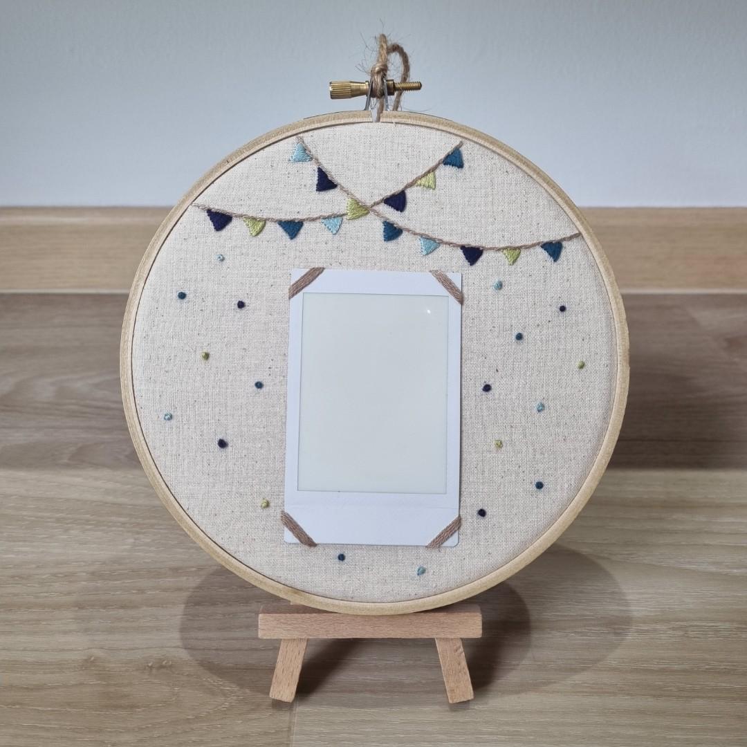Polaroid frame embroidery hoop (Birthday/Newborn/Wedding/Office/Hens ...