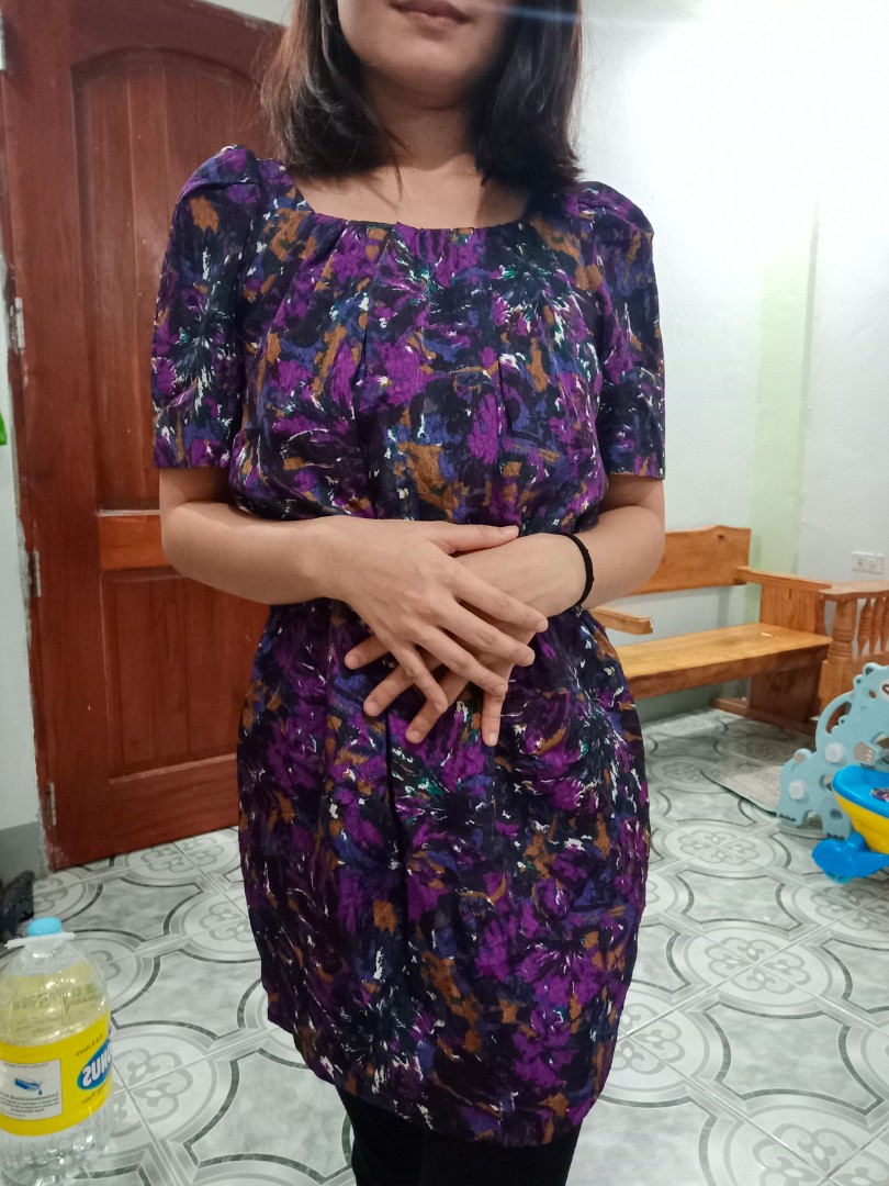 Puff Violet Dress, Women's Fashion, Dresses & Sets, Dresses on Carousell