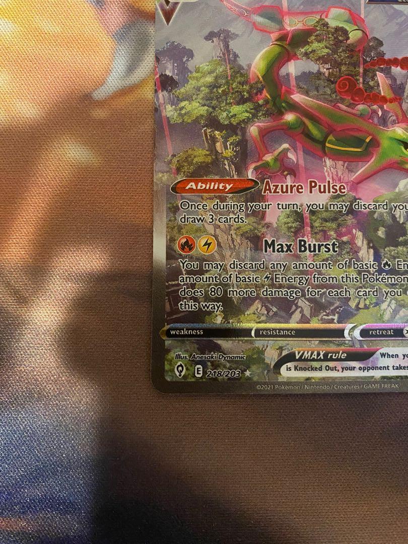 Rayquaza Vmax Alternate Art Evolving Skies, Hobbies & Toys, Toys ...