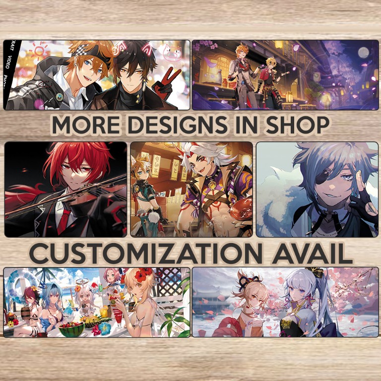 [READYSTOCK] Genshin Impact Mousepad Genshin Mousepad Genshin ...